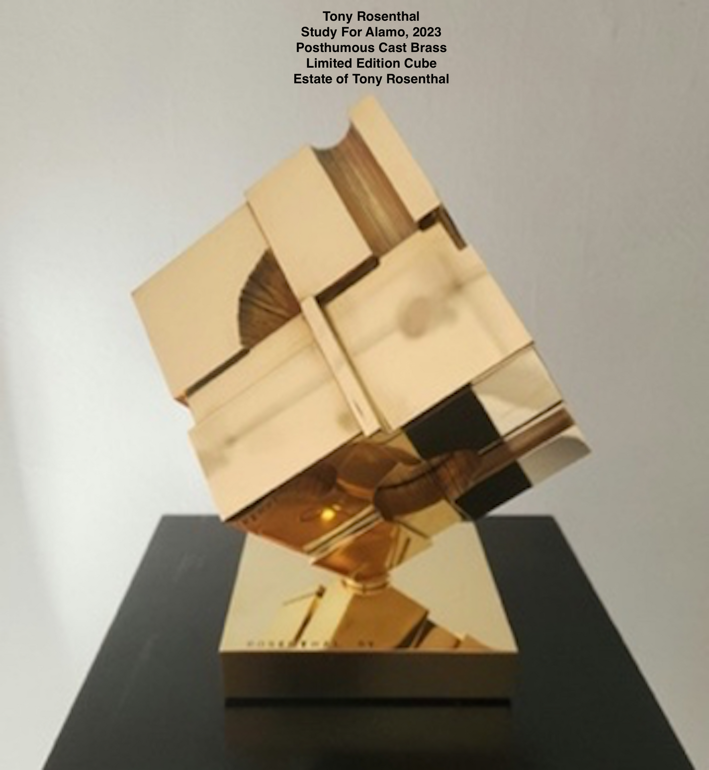 Tony Rosenthal Maquette Marty's Cube 1983 Unique Bronze Sculpture – JKLFA
