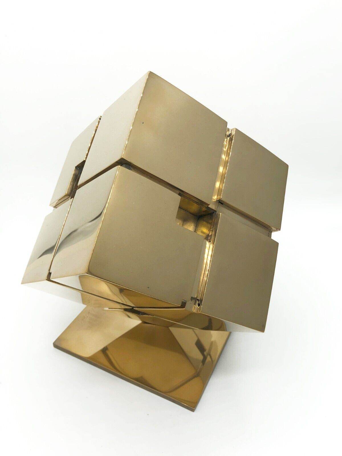 Tony Rosenthal Maquette Marty's Cube 1983 Unique Bronze Sculpture – JKLFA